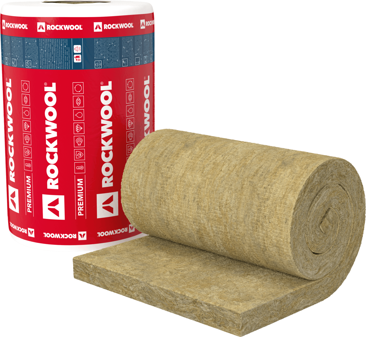 Rockwool TOPROCK PREMIUM 035 10cm 5x1mètre Isolant laine de roche RF ...