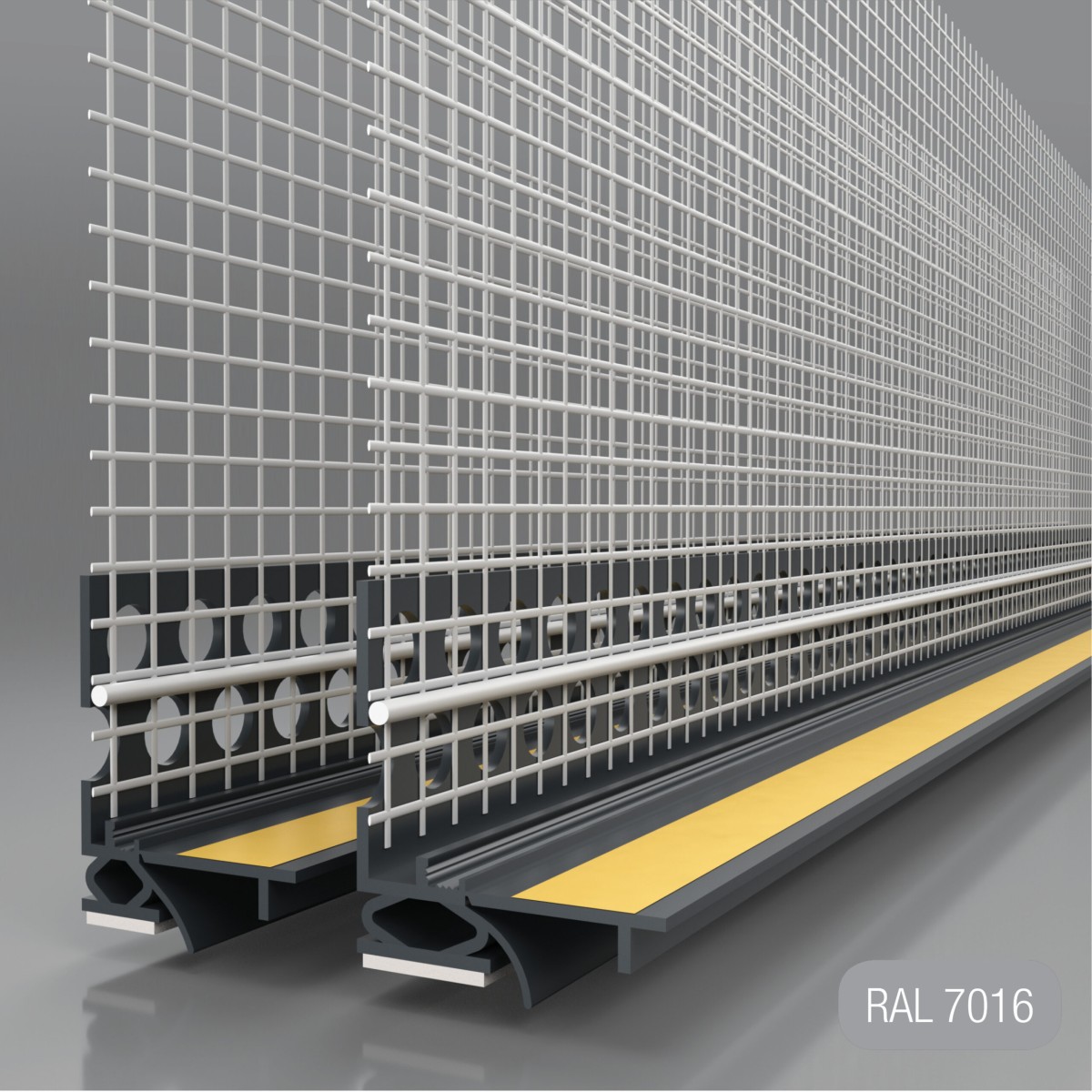 Cornière châssis LS-VHL RAL 7016 ANTRACITE 6mm 2.4mètres + Filet apu ...