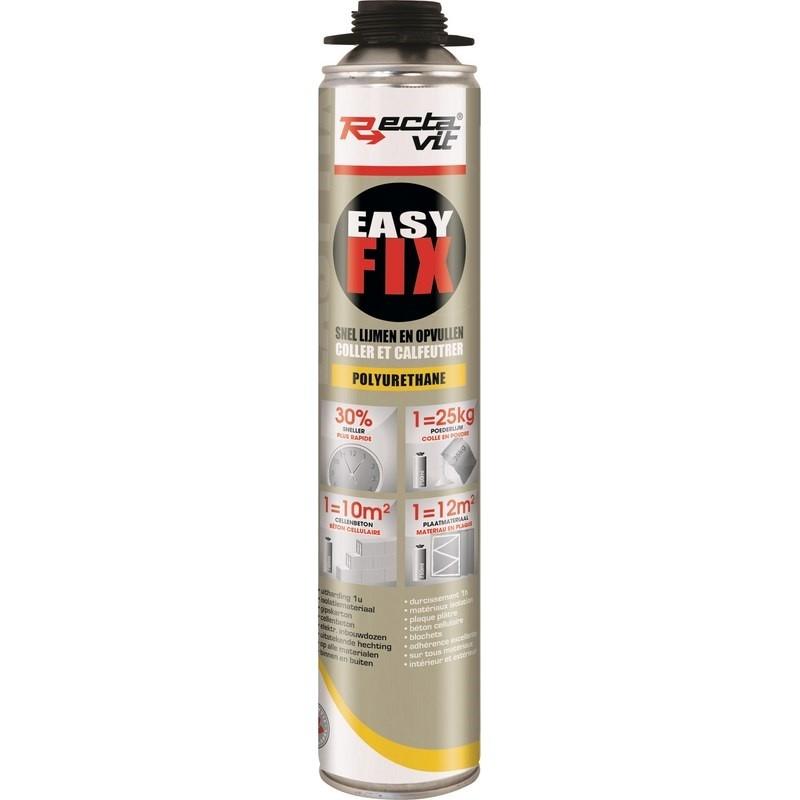 Mousse PUR EASY FIX NBS non expansive à visser Rectavit/ bombe 750ml