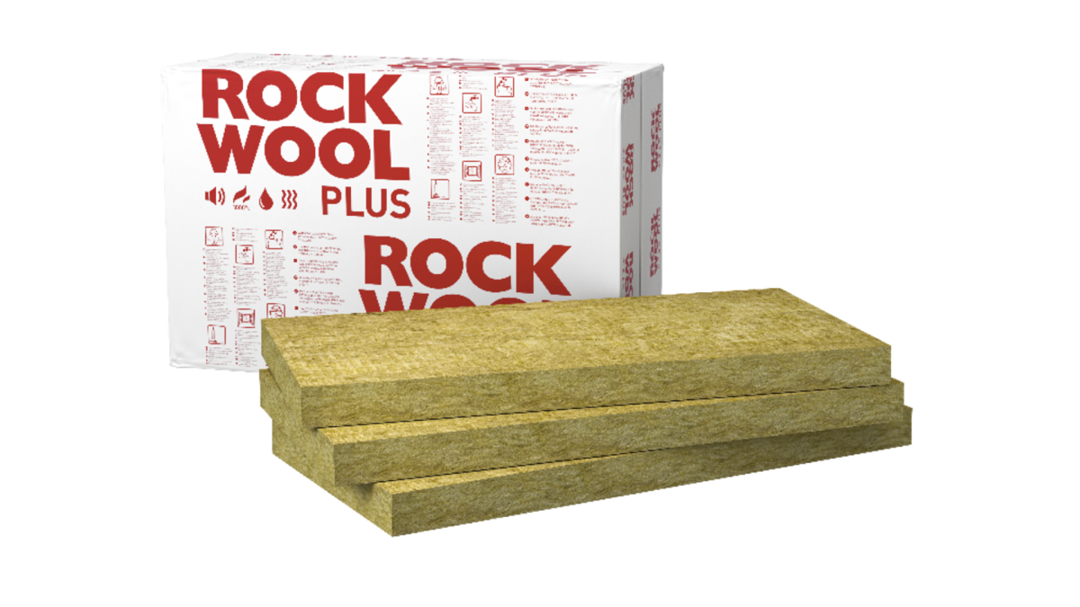 Rockwool Rockmin Plus 12cm Isolant laine de roche en PANNEAU semi ...
